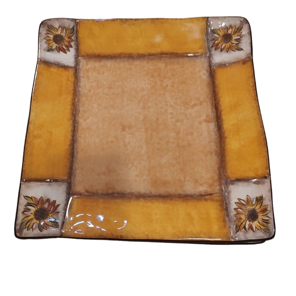 clay art | Dining | Clay Art Tuscan Sunflower Four Dinner Plates ...
